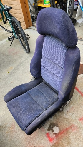 91-95 Toyota MR2 RH PASSENGER BLACK CLOTH SEAT & BRACKETS TRACKS RAILS ...