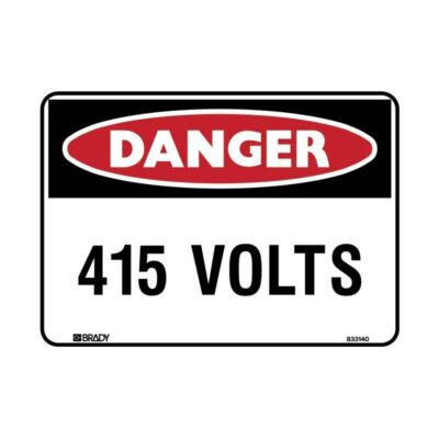 Brady Danger Sign - 415 Volts 600 x 450mm Metal (Colorbond Steel) | eBay