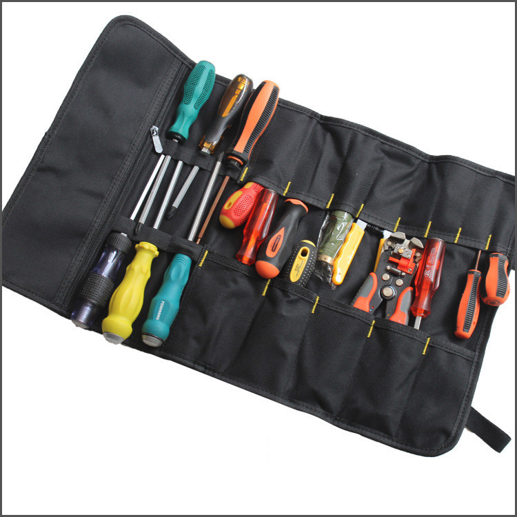 Mulit-Pockets Hardware Roll Tool Bag Plier Screwdriver Spanner Holder ...