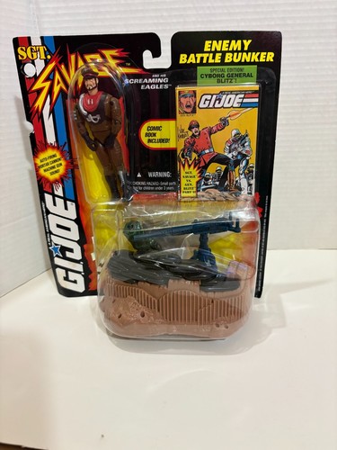 1994 SEALED GI JOE SGT SAVAGE ENEMY BATTLE BUNKER CYBORG GENERAL BLITZ ...