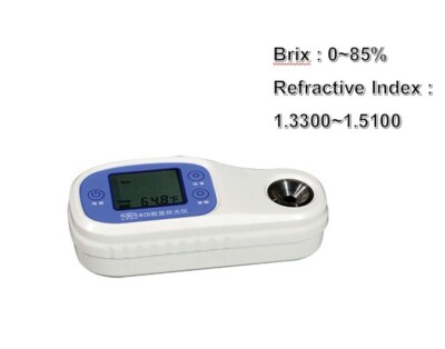 Digital Refractometer Brix Refractive Index Meter Range 0~85% / 1.3330 ...