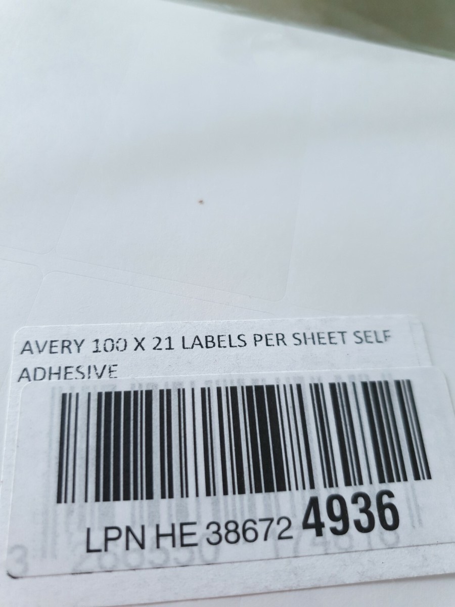 Avery Barcode Labels
