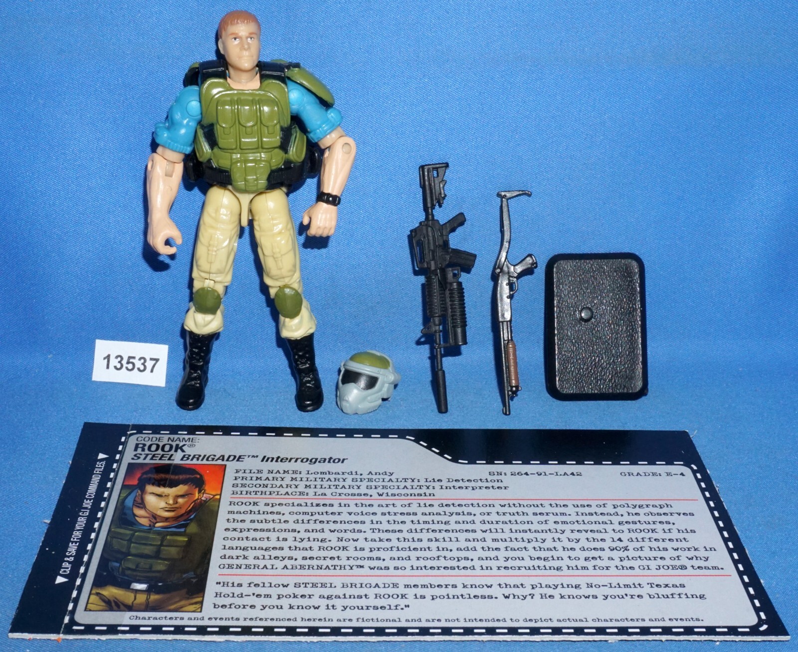 2006 ROOK (V1) Steel Brigade Interrogator w/File Card G.I. Joe 3.75 ...