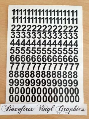 13mm Self Adhesive Sticky Vinyl Stickers Numbers 0-9 - Choice 25 ...