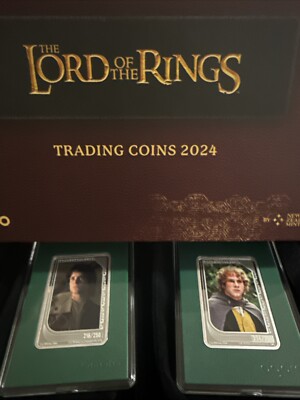 2024 Lord of The Rings Mint Trading Coins Emerald Frodo and Samwise ...