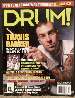 Drum Magazine Travis Barker Blink 182 The Drummers Of Frank Zappa 2002 ...