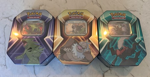 Tyranitar Slaking Darkrai Triple Whammy Tin Set of 3 Factory Sealed ...