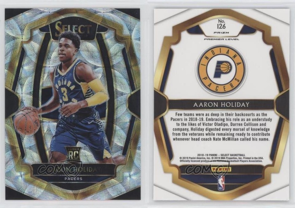 2018-19 Panini Select Premier Level Scope Prizm Aaron Holiday #126 0t1 ...