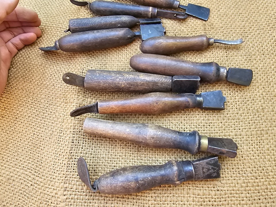 VINATGE COBBLERS SHOEMAKER TOOL SET LEATHER WORKING ANTIQUE | eBay