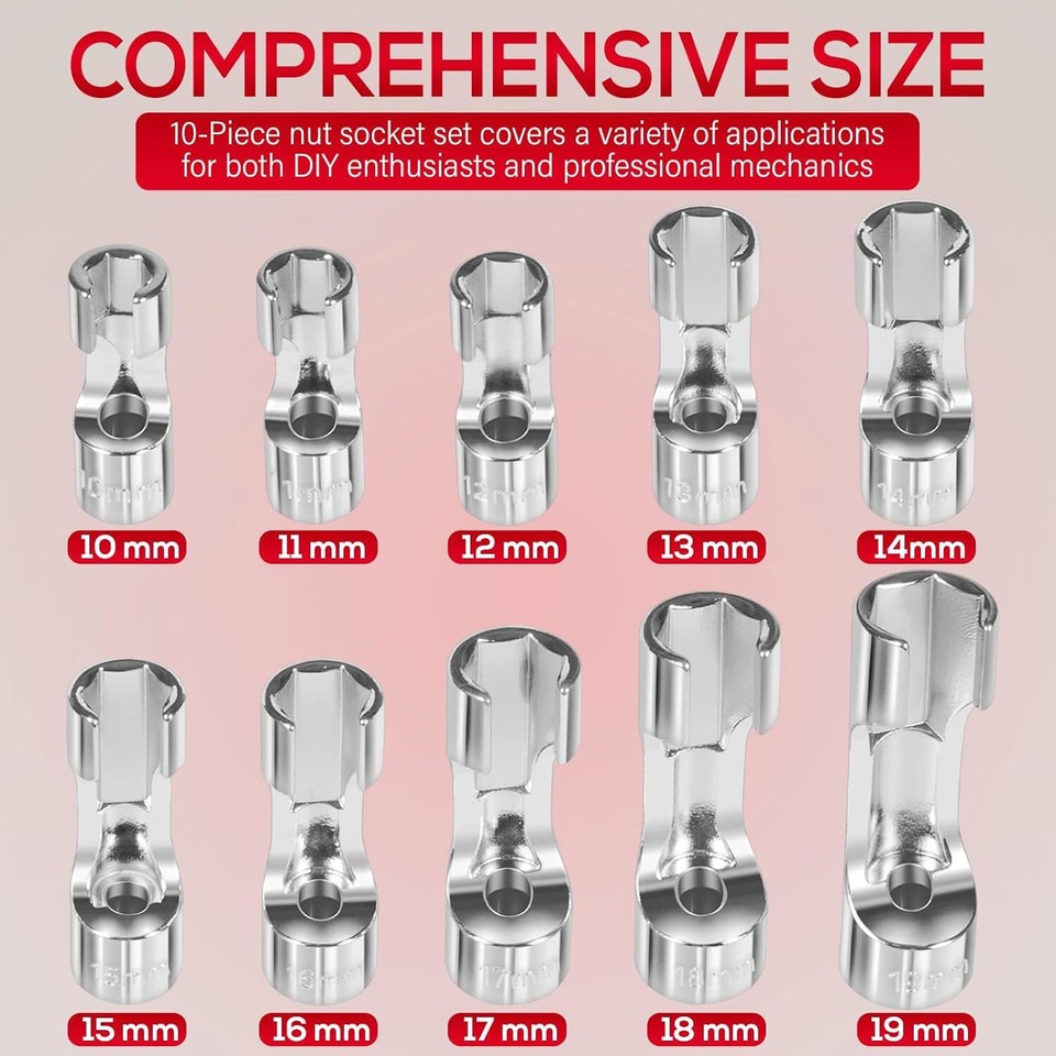 "Lisle 12030 10 Piece 3/8"" Drive Metric Flare Nut Socket Set | Sockets"