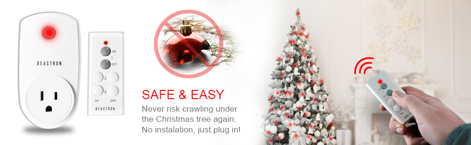 Beastron Remote Control Electrical Outlet Switch for Lights and ...