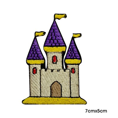 Castle Patch, Kids Castle patch Embroidered Iron on Patches 7x5cm | eBay