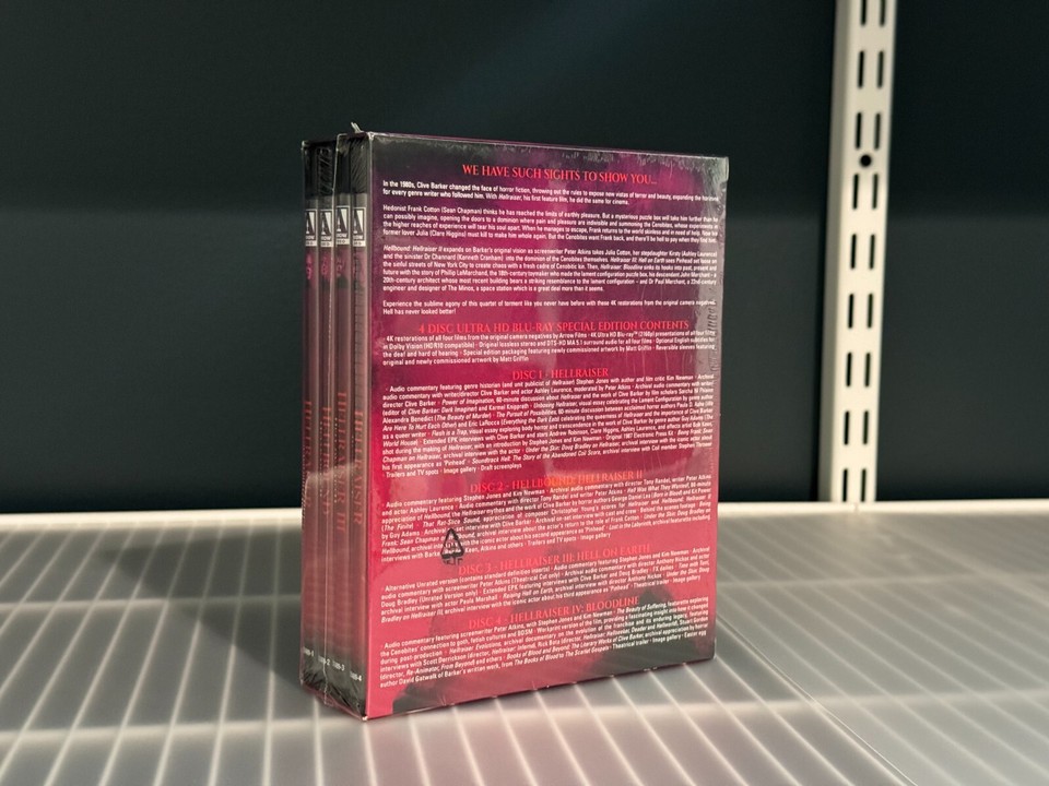 Hellraiser Tetralogy [4K UHD Blu-ray] Arrow Video UK Collection 4-Movie ...