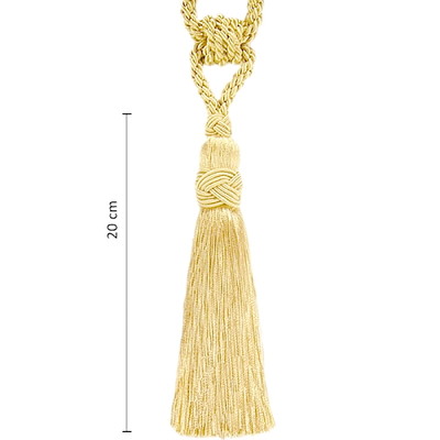 Raffhalter 60 cm/Quaste 19cm mit Kordel Quaste Light Gold ...