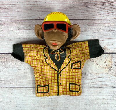 Vintage 1960's Red Rose Tea Company Monkey Chimp Chimpanzee Hand Puppet ...