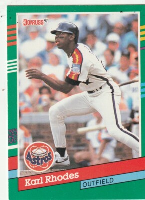 FREE SHIPPING-MINT-1991 Donruss #698 Karl Rhodes EXPOS PLUS BONUS CARDS ...