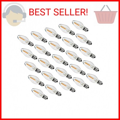 Austin Coast 25PACK LED Night Light Bulbs, C7 Candelabra LED Light ...