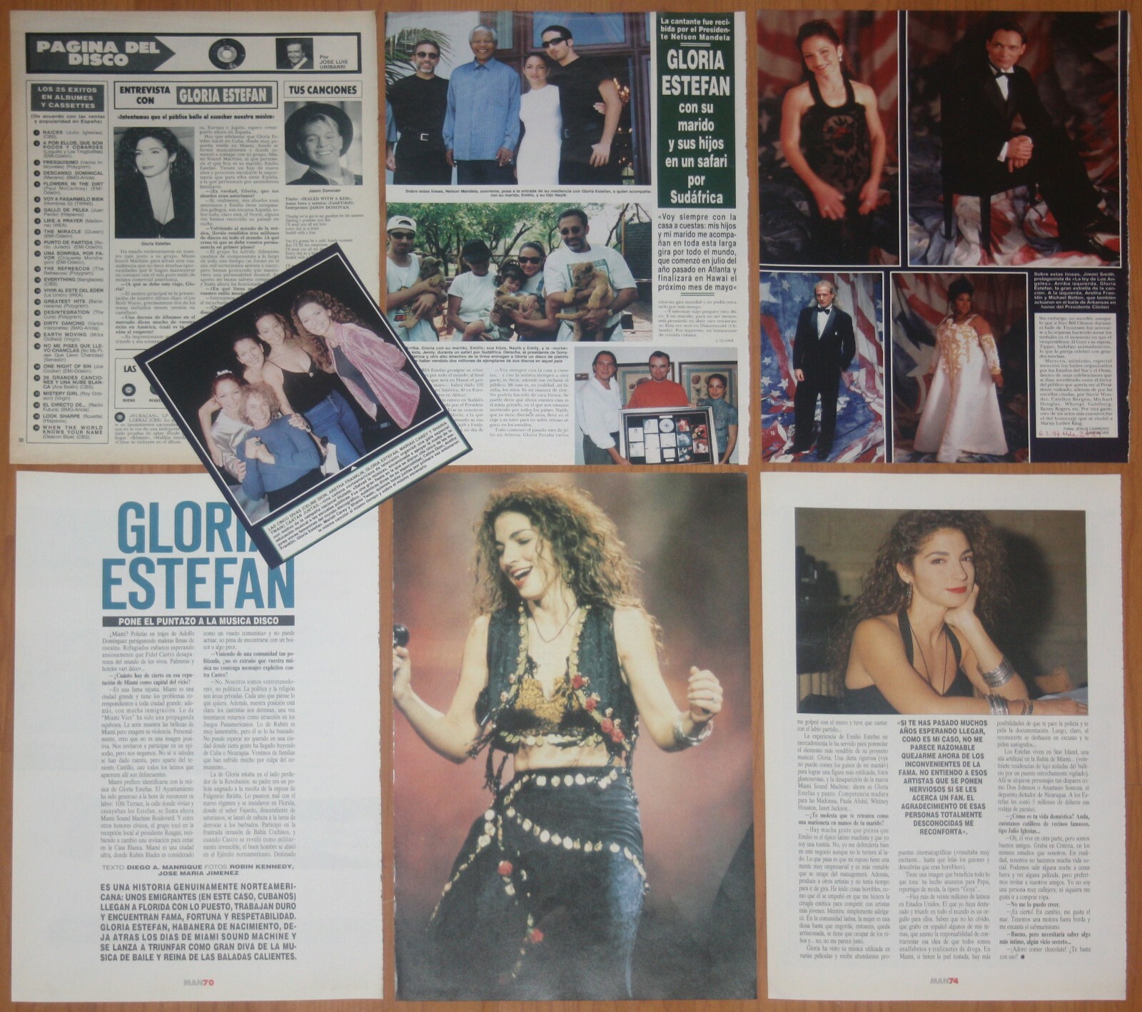 Gloria Estefan Spain Clippings 1980s/90s Magazine Articles Miami Sound ...