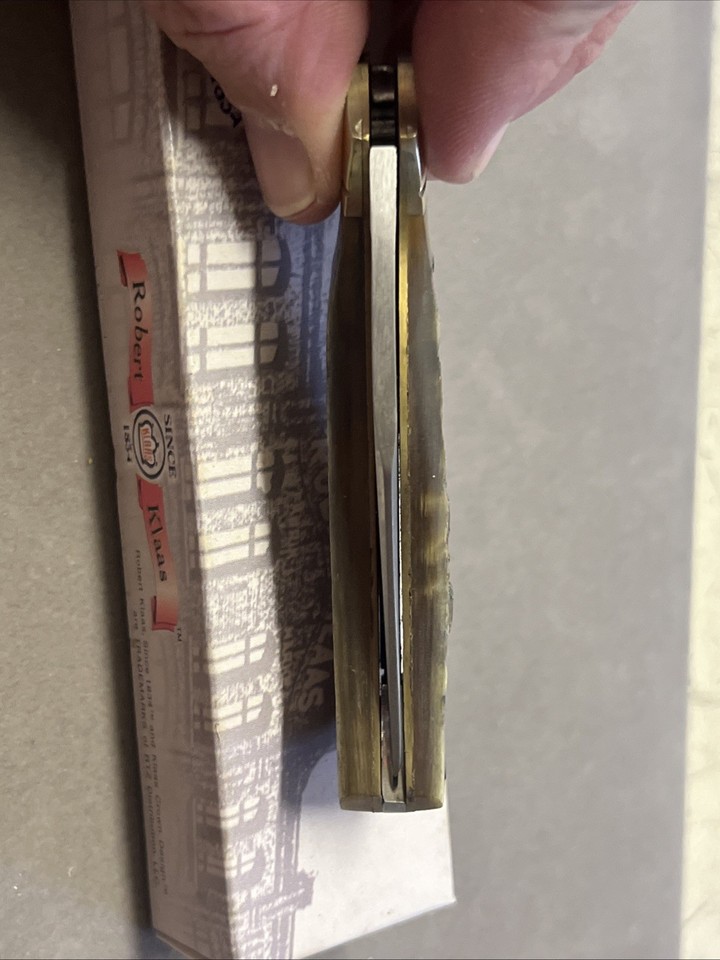 Robert Klaas Clip Point Lockback Rams Horn KC9135 | eBay