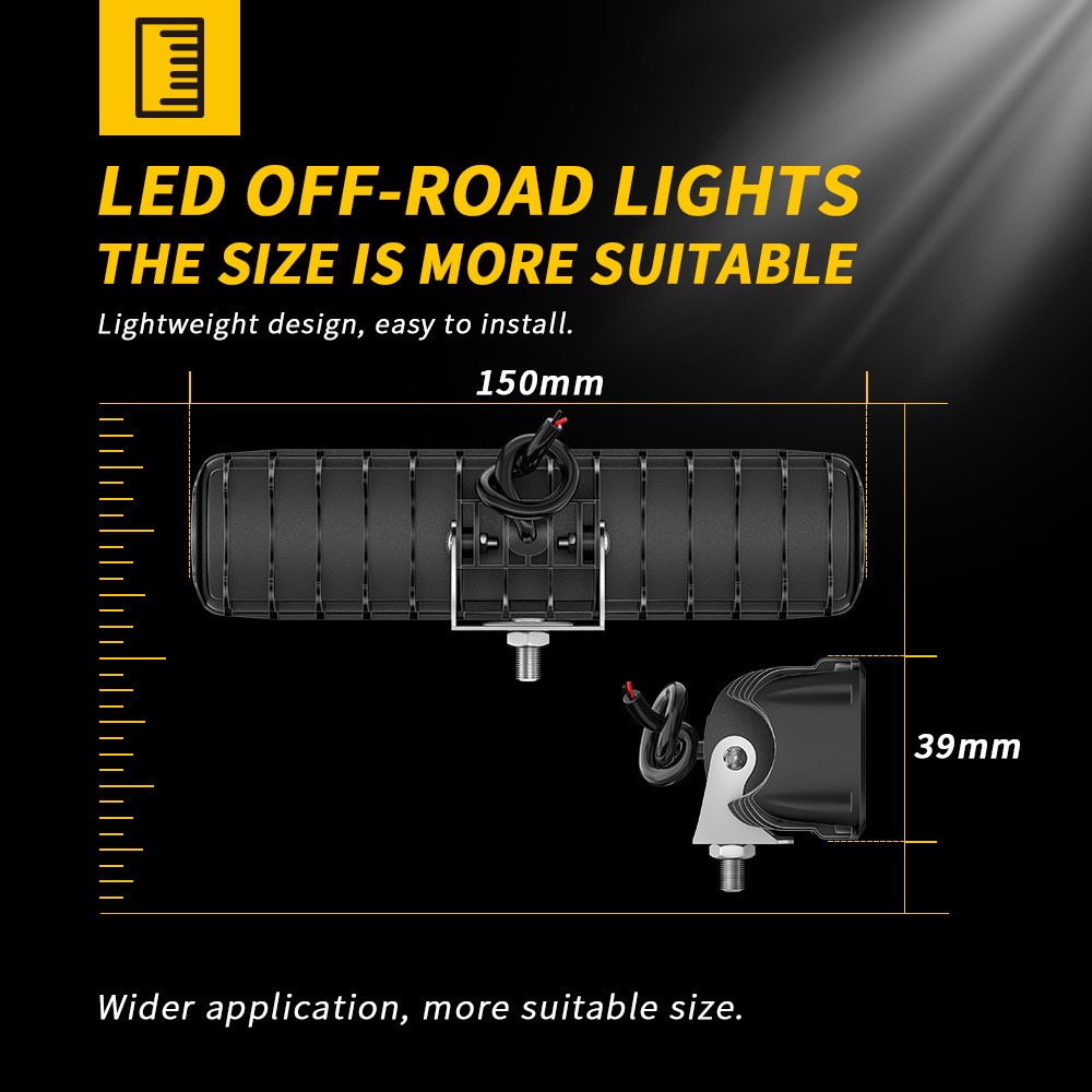 2X 6inch LED Work Light Bar Spot Pods Fog Lamp Offroad Driving Truck ...