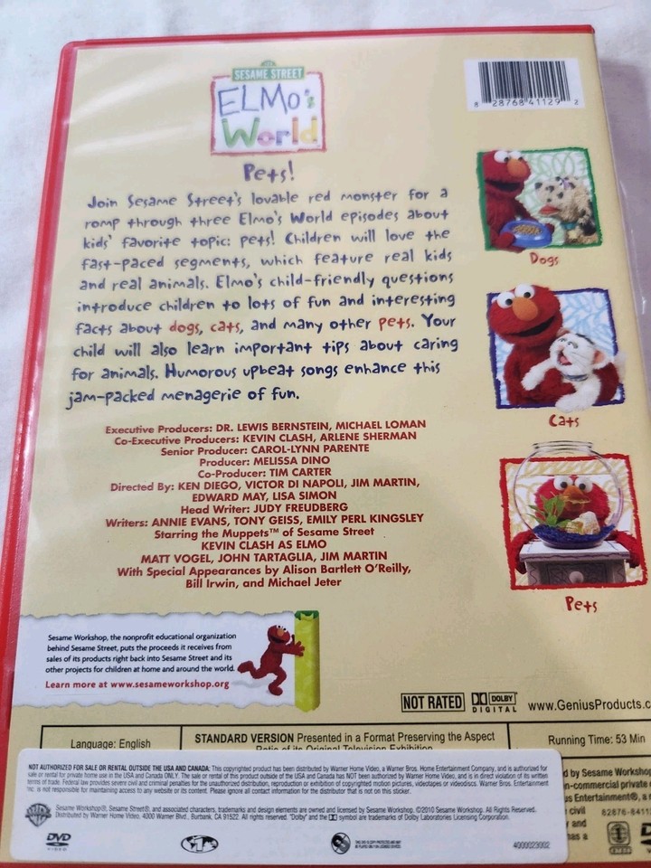 Elmo's World - Pets Sesame Street DVD | eBay