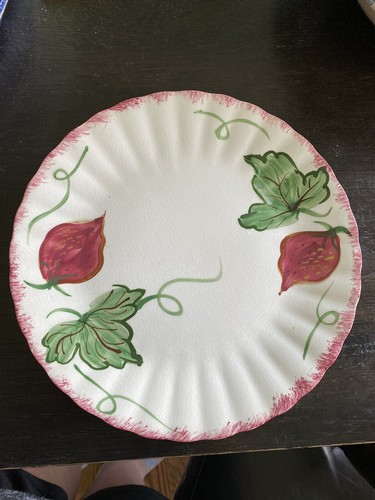 Blue Ridge Pottery 10.5 Inch Plate Red Trim | eBay