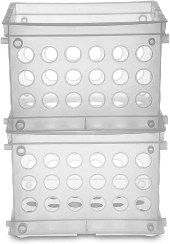 Sterilite Mini Crate Stackable Storage Bin W/ Handles Organizer Case of ...