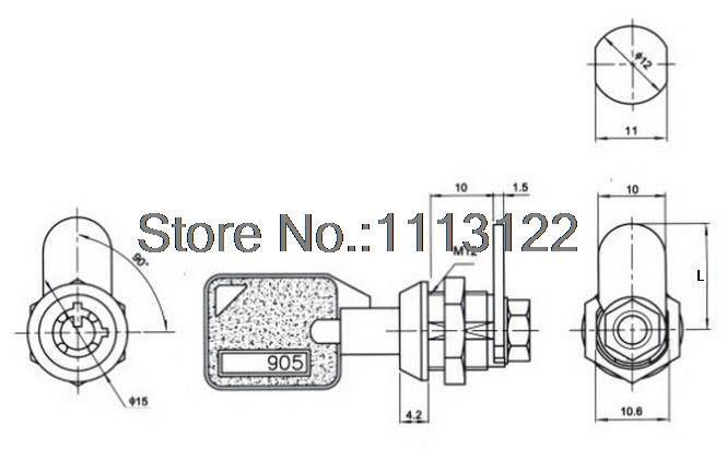 MS905 Small Tubular Key Cam Lock Mini Cam Locks for Computer Case ...