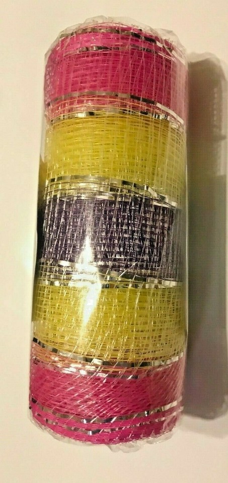 6"x5 yd Deco Mesh Roll Metallic Spring Easter Floral Craft Wreath ...