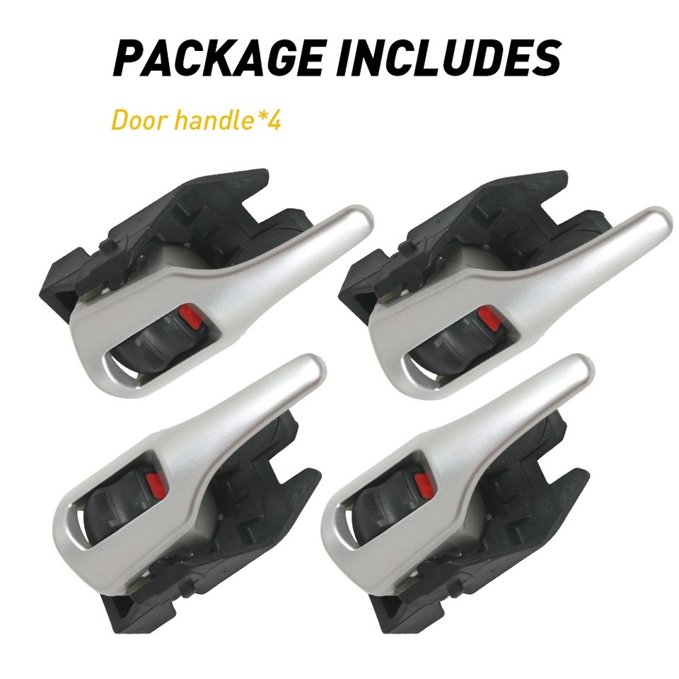 4X Door Handles Inside Silver Front & Rear Set for Toyota Corolla ...