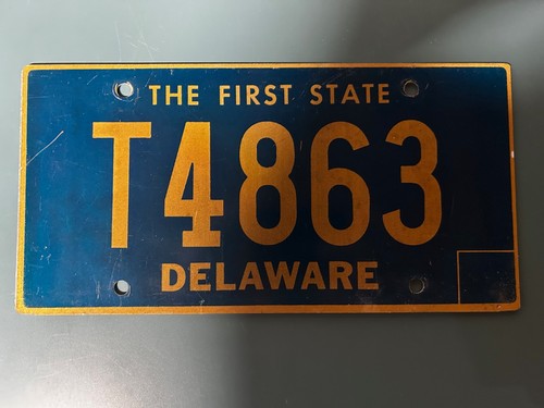 Delaware DE State License Plate T4863 First State 1994 | eBay