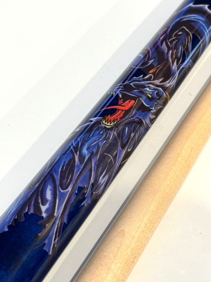 VIKING BLUE DRAGON POOL CUE 13.00 MM VIKORE SHAFT NEW SHIPS FREE N FREE ...