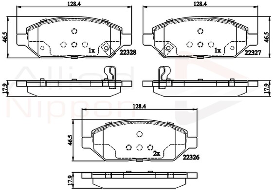Brake Pads Set Front CPO Fits Vauxhall Viva 2015-2019 1.0 42439338 ...