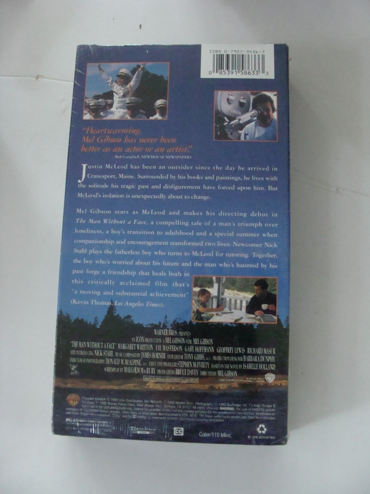 NEW SEALED The Man Without A Face (VHS 1993) Tape Mel Gibson PG-13 ...