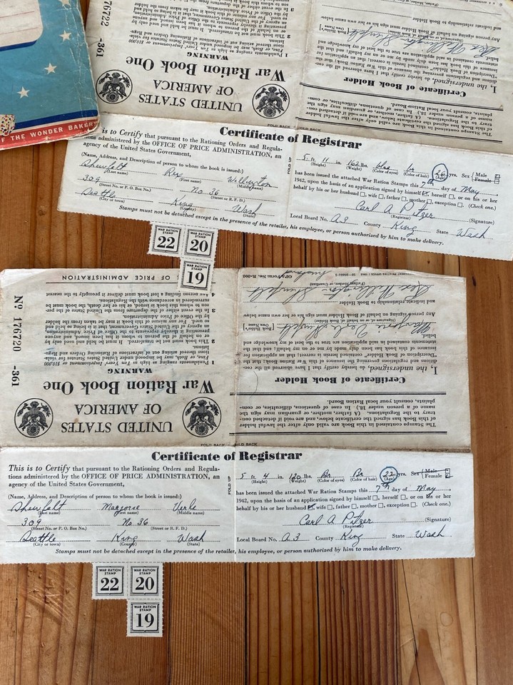 World War 2 WWII War Ration Books Stamps Book One Two Three 1942-43 ...