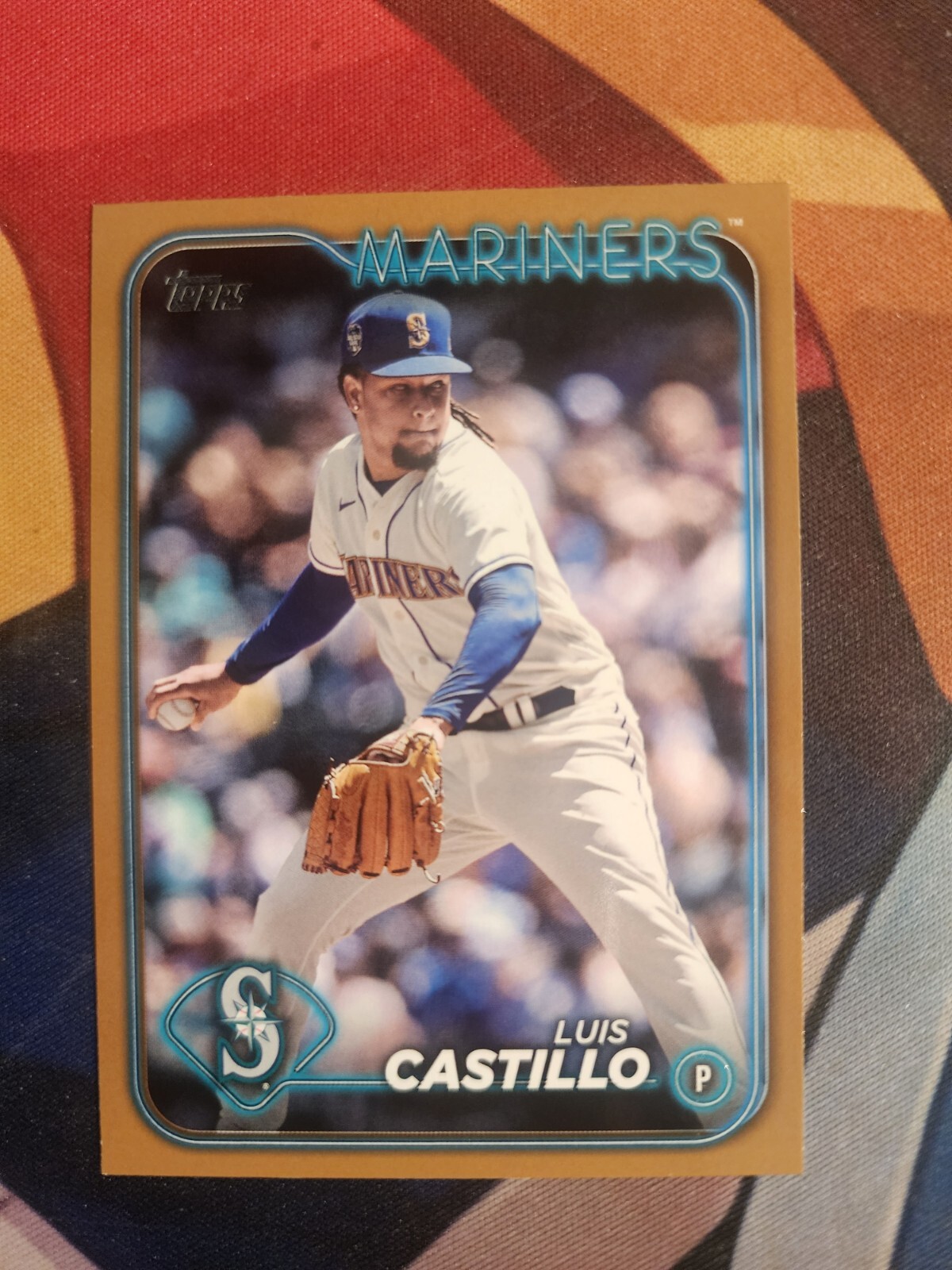 2024 Topps Series 1 Luis Castillo #54 Seattle Mariners Gold Border/2024 ...