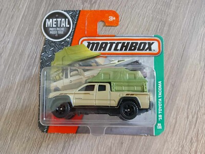 Matchbox '16 Toyota Tacoma Tan with Green Camper | eBay