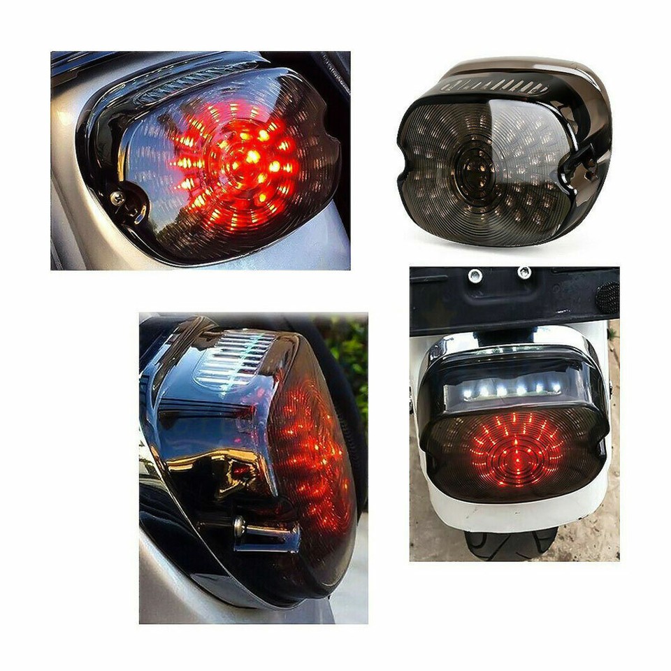 Motorcycle LED Tail Brake Smoke Light for Harley Touring Dyna Softail ...
