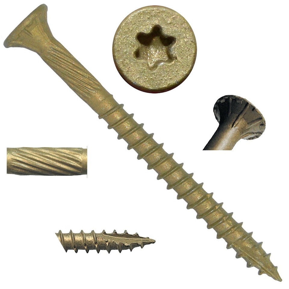 BRONZE STAR SCREWS: Exterior Torx/Star (ACQ) Coated Fence and Deck Wood ...