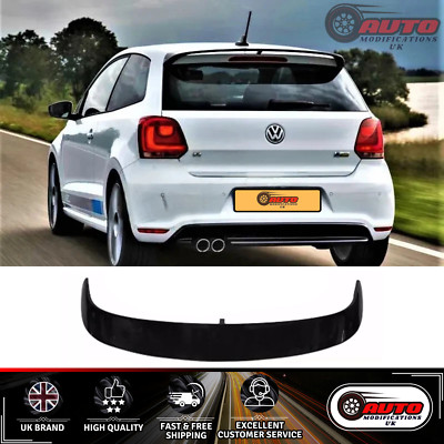 VW Polo MK5 6R 6C GTI R WRC Style Rear Roof Spoiler Boot Wing Kit Gloss ...
