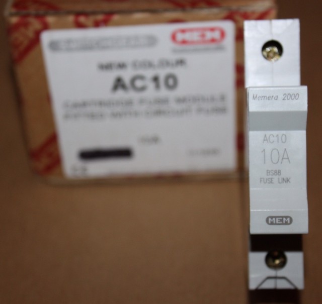 20 X MEM AC10 10a HRC Fuse Carrier Type Tested to Bs1361 Delta for sale ...