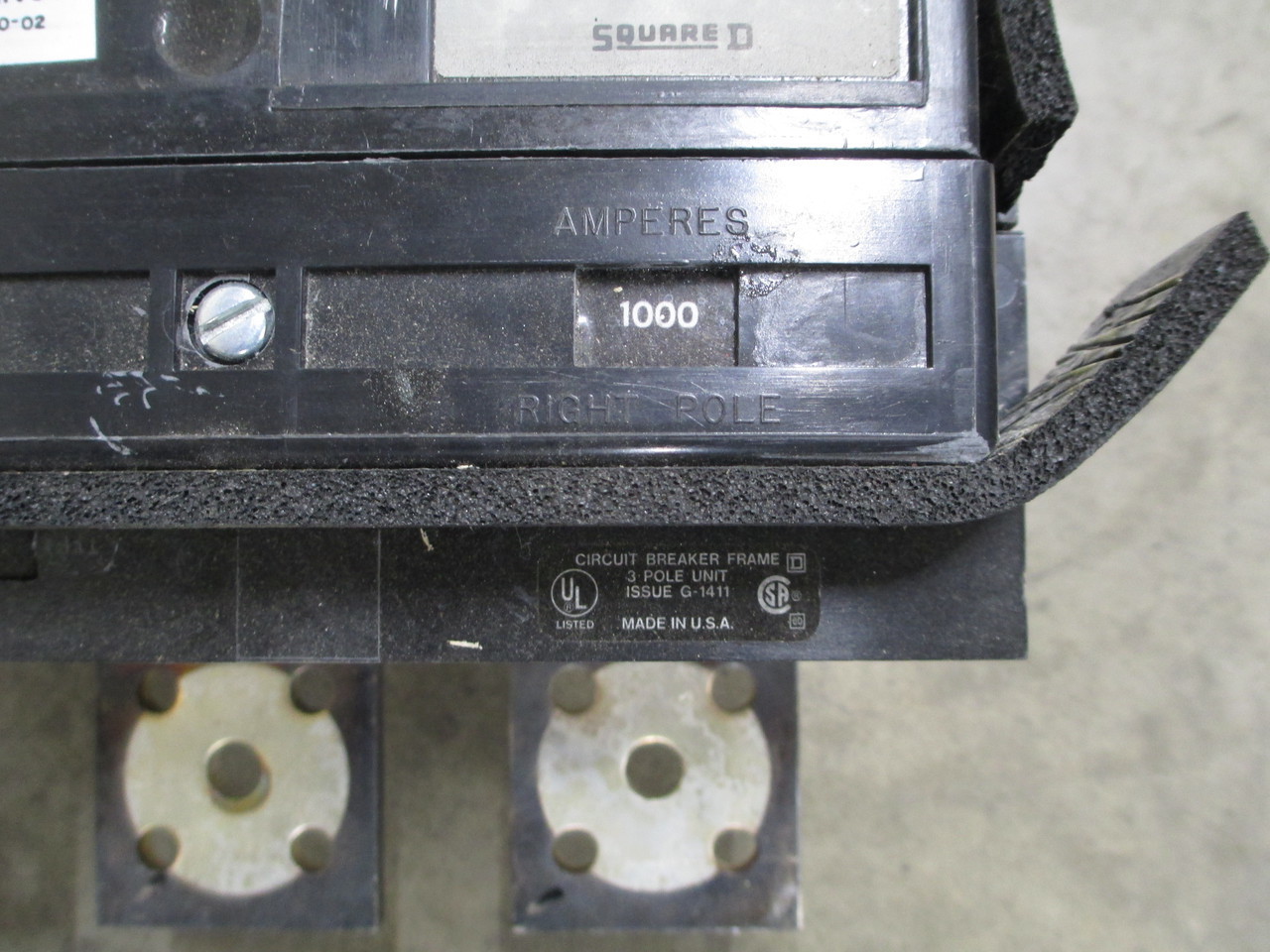 Sq D PHF2036 2000A Frame 1000A Rated 3P 600V Circuit Breaker MO/FM Used ...