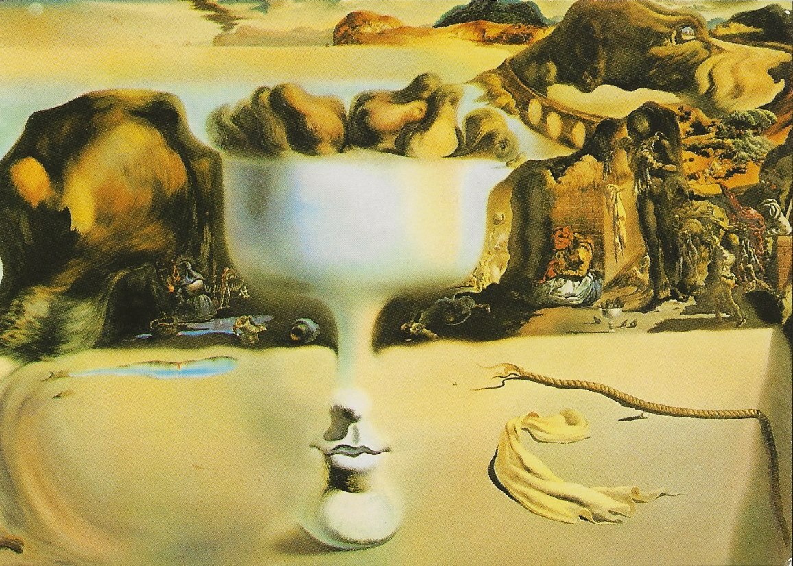 Apparition Of Face And Fruit Dish On A Beach