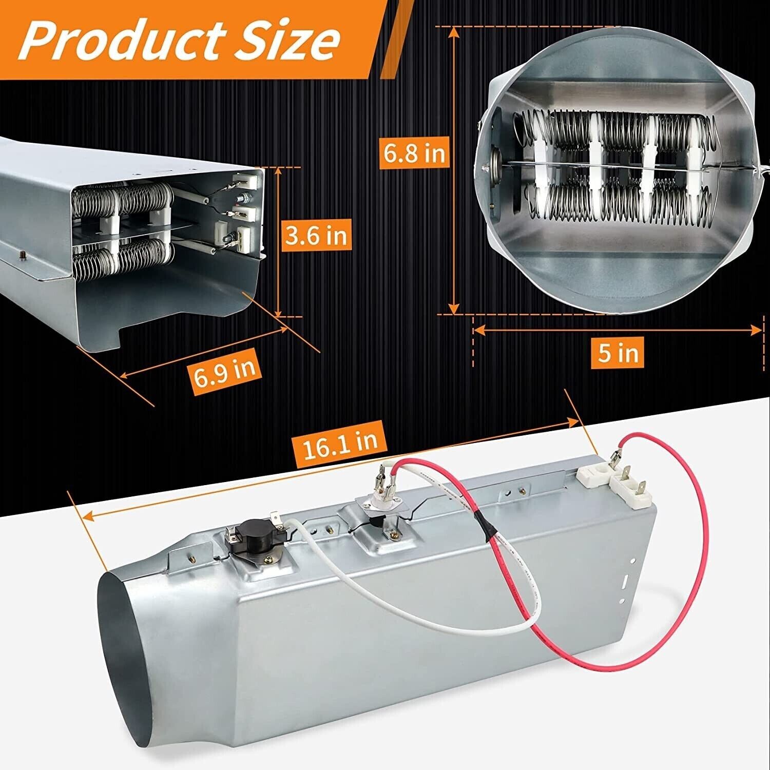 5301EL1001J 5301EL1001A For LG Dryer Heating Element Assembly ...