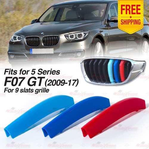 9 BARS Kidney Grille 3 Color Cover Insert Stripe fit BMW 5 Series GT ...