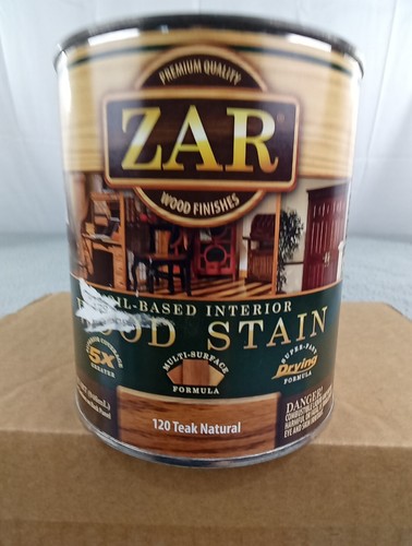 1x ZAR Teak Natural Wood Stain (1) Quart 120 Oil Based Interior | eBay