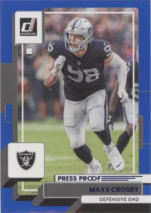 2022 Panini Donruss - Maxx Crosby #287 Press Proof Blue for sale online ...
