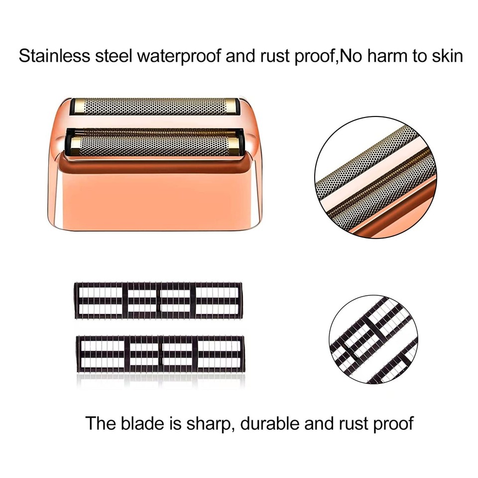 Rose Gold Replacement blades Foil and Cutters Compatible with ...