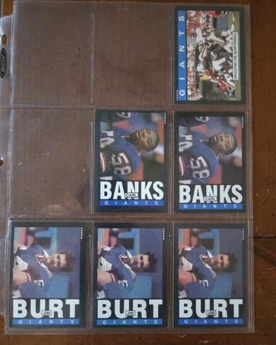 New York Giants Football 97 card Lot - All Topps Cards between 1981 ...