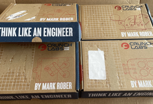 Crunch Labs 4 Boxes Domino Catapult Drawing Machine Coin Spinner ...